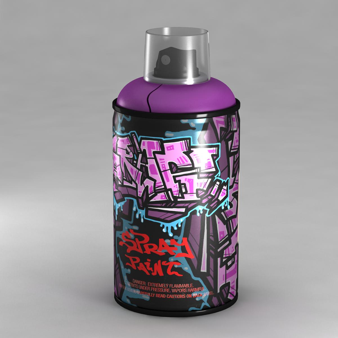 3d graffiti spray model