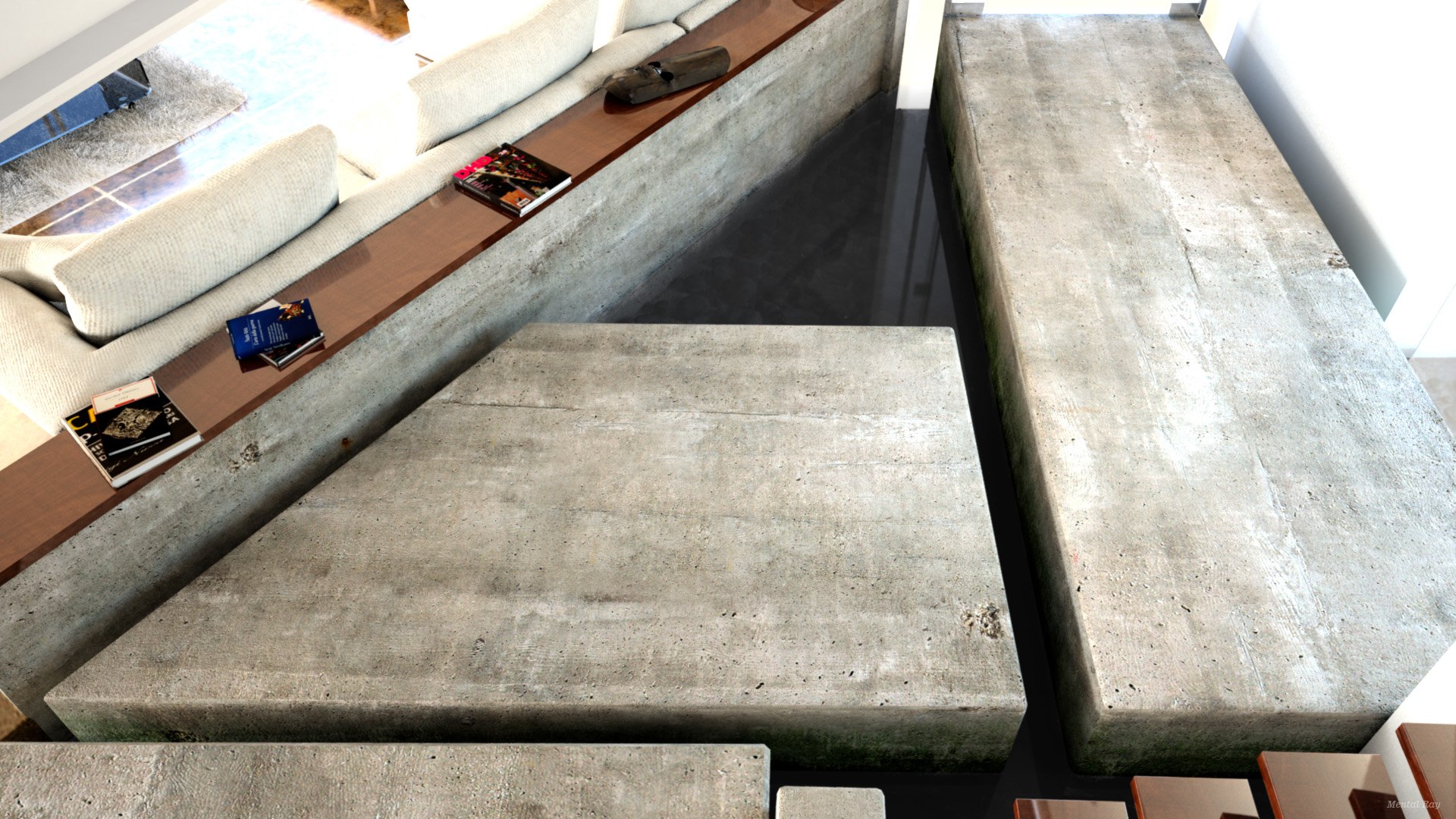 Modern Realistic Interior Living Room 3d Model