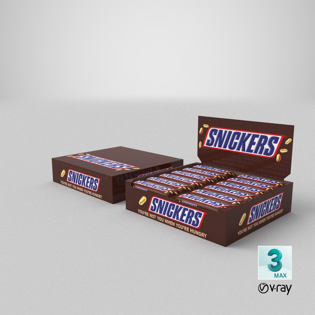Snickers box 3D model - TurboSquid 1688784