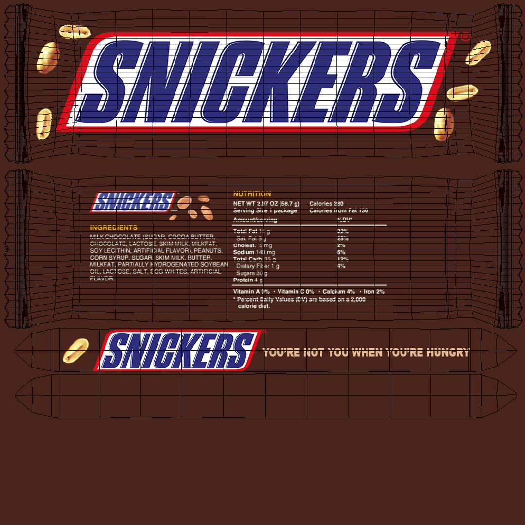 Snickers Box 3D Model - TurboSquid 1688784