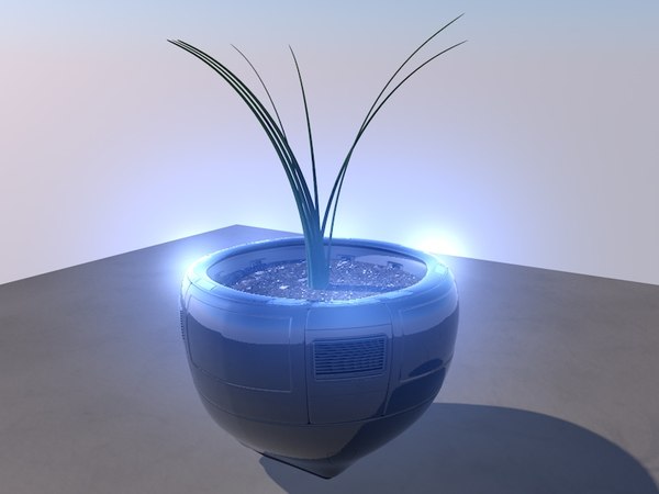 3d floral pot model