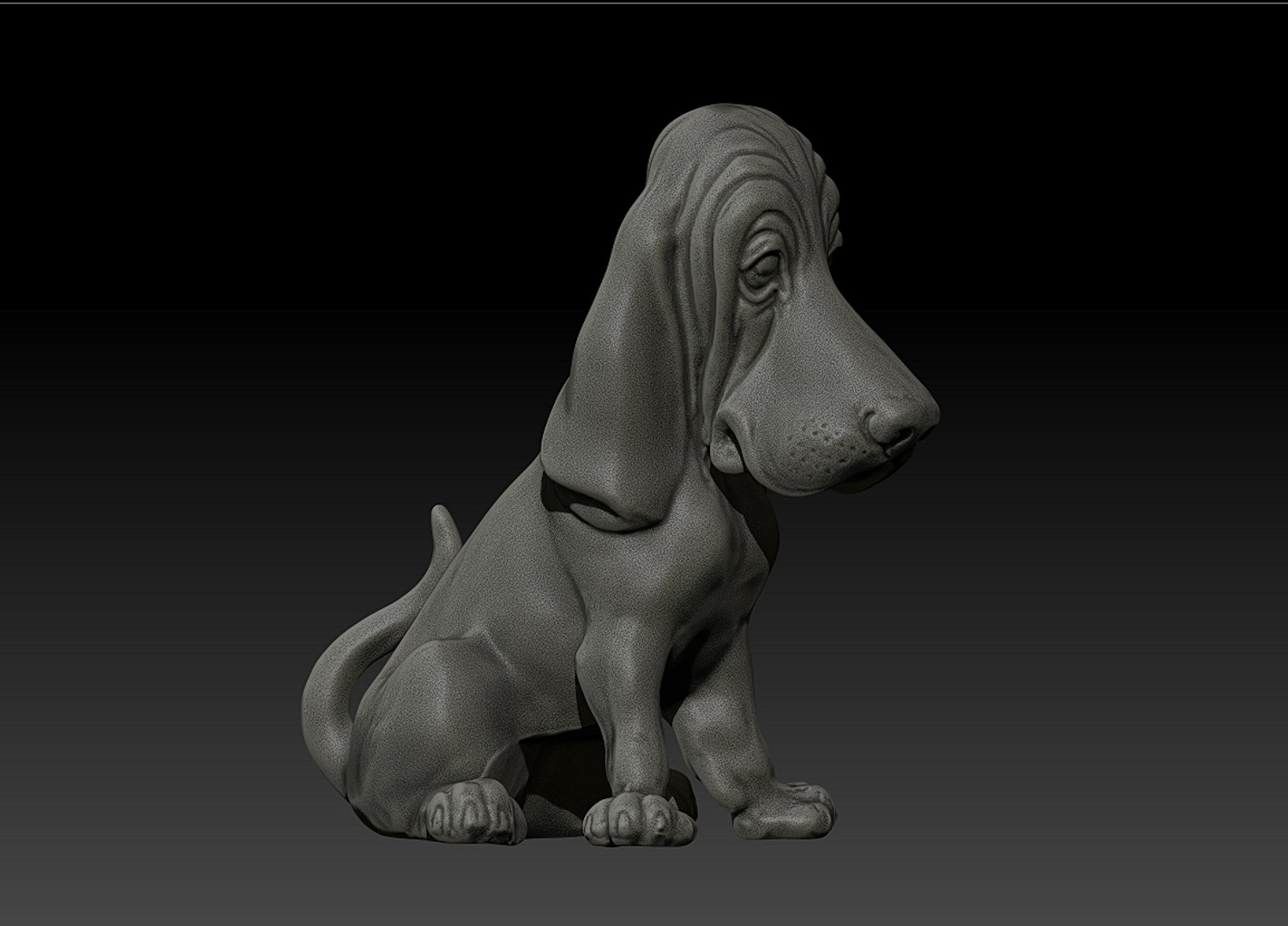 3d Model Basset Hound Dog