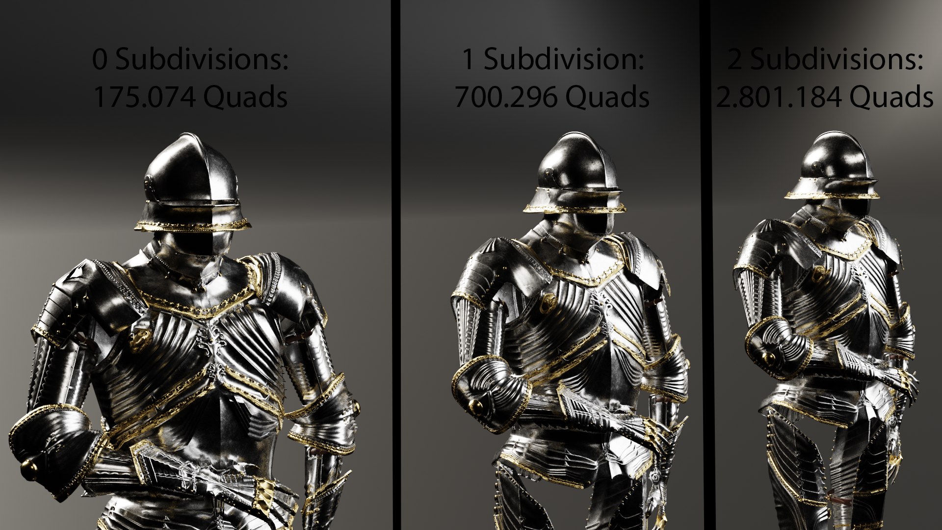 Highly Detailed Gothic Armor 3D Model - TurboSquid 1720837