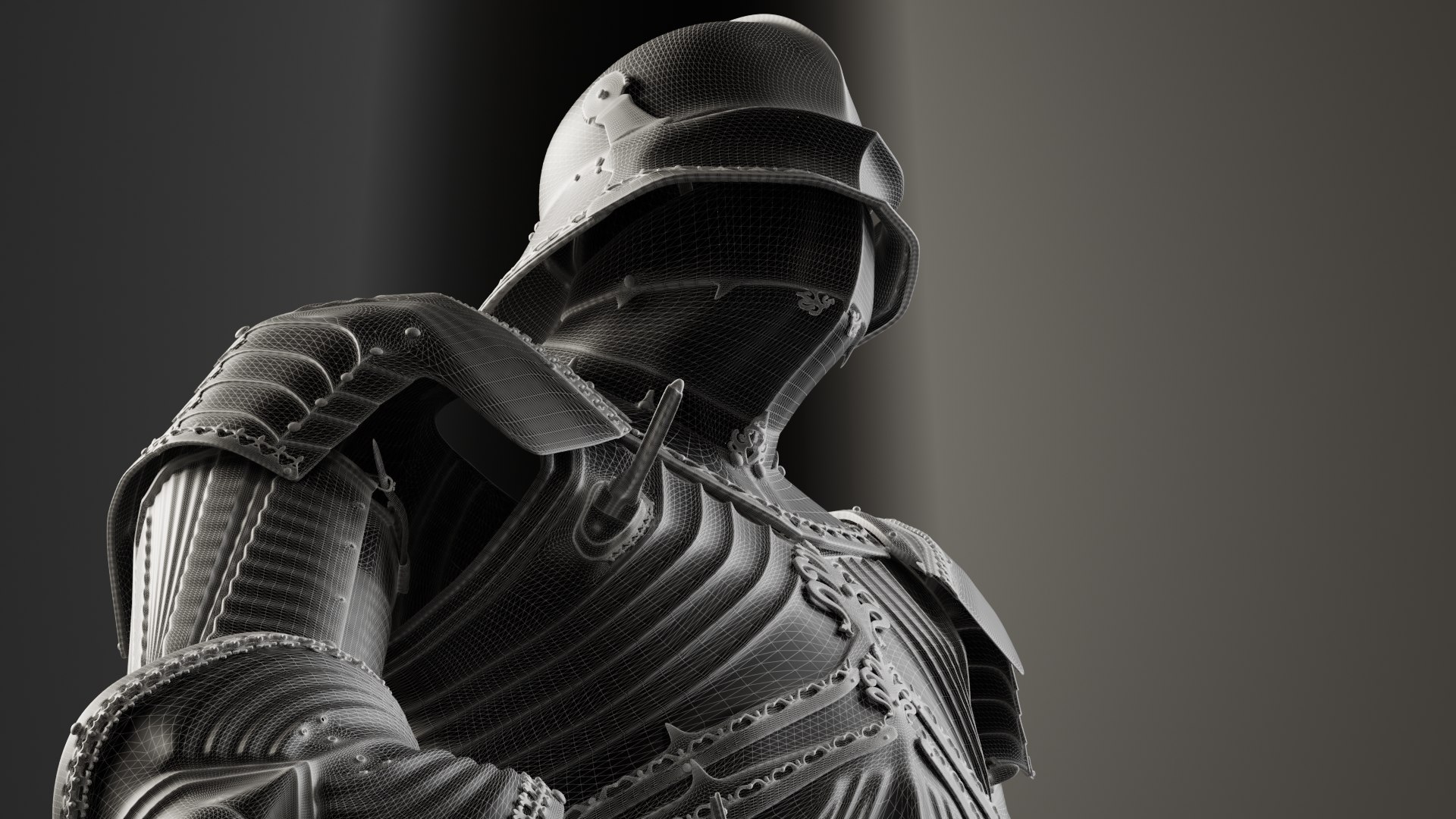 Highly Detailed Gothic Armor 3D Model - TurboSquid 1720837