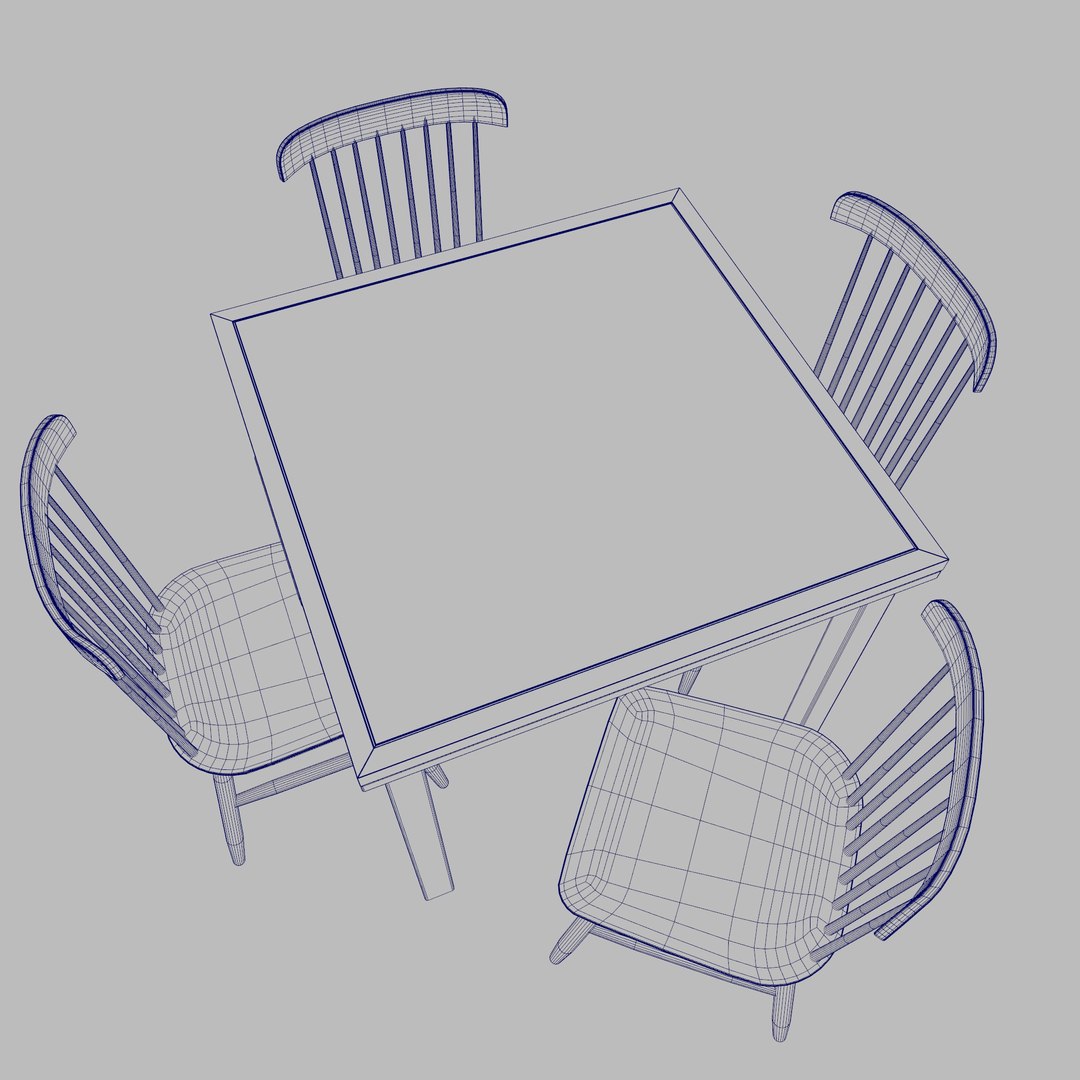 3D Kitchen Table Model - TurboSquid 2330990