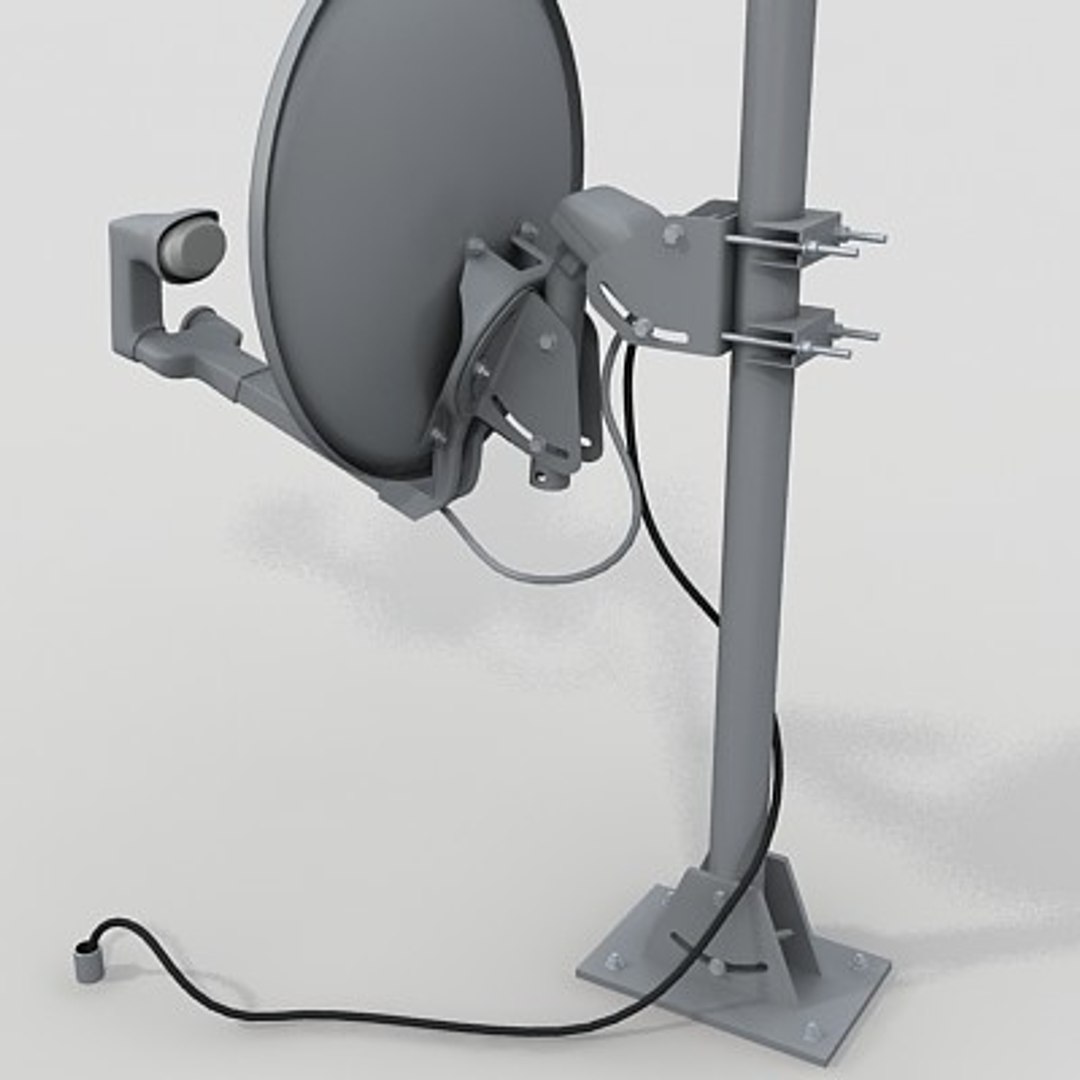 3d model satellite dish - small