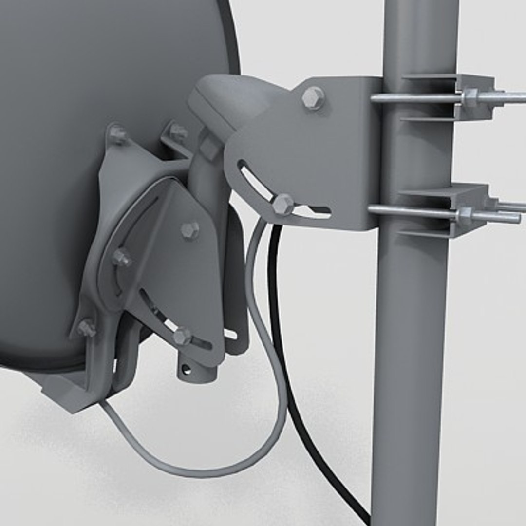 3d model satellite dish - small