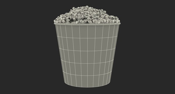 3D big popcorn popped corn model - TurboSquid 1408435
