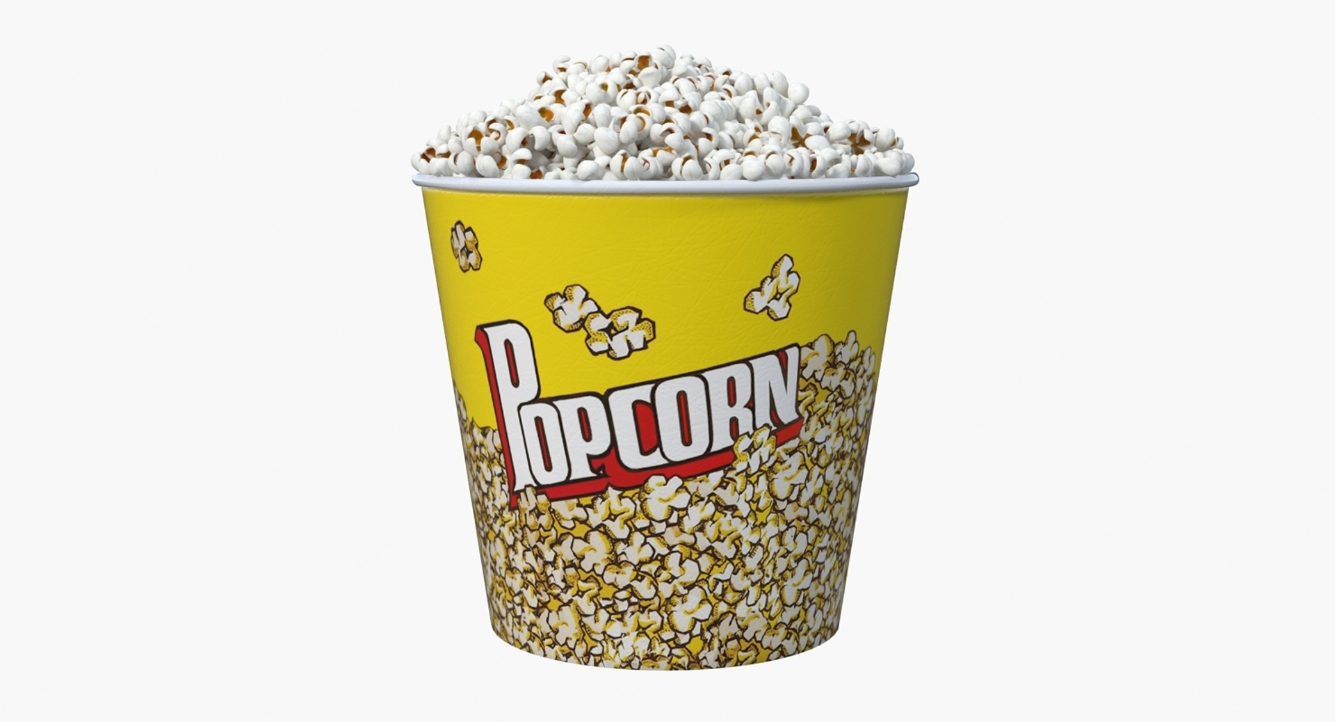 3D Big Popcorn Popped Corn Model - TurboSquid 1408435