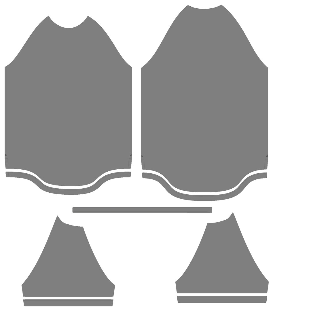 Men Scalloped Tshirt In Low Poly 3D Model - TurboSquid 2373747