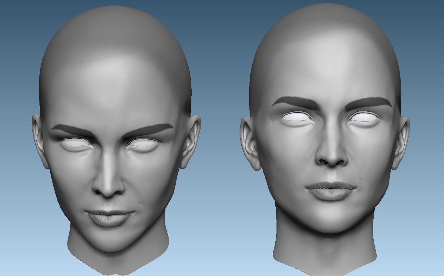 Base female head 3D model - TurboSquid 1291026