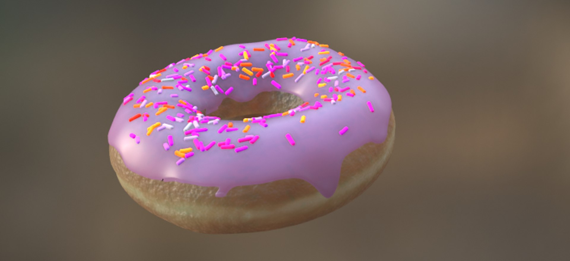 3D doughnut pink icing model - TurboSquid 1613135