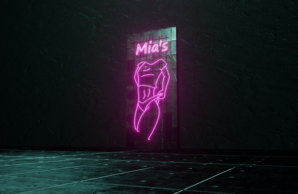 Neon sign model - TurboSquid 1704573