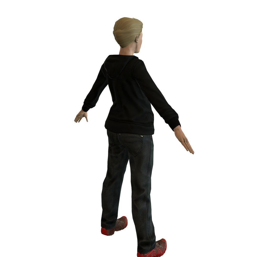 3d Model Of Beautiful American Woman Rigged