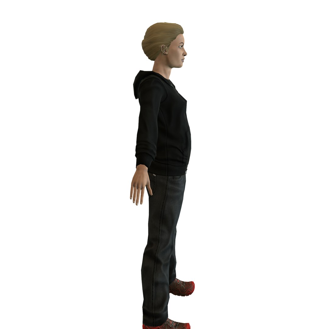 3d Model Of Beautiful American Woman Rigged