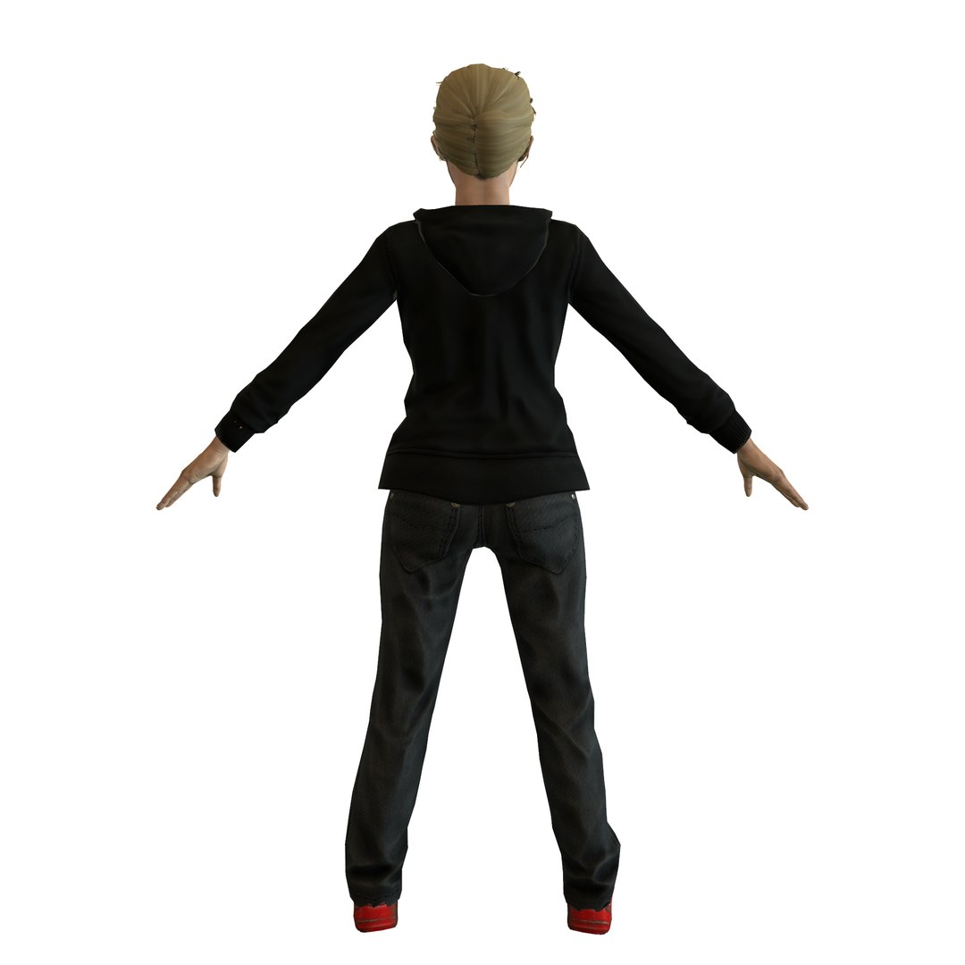 3d Model Of Beautiful American Woman Rigged