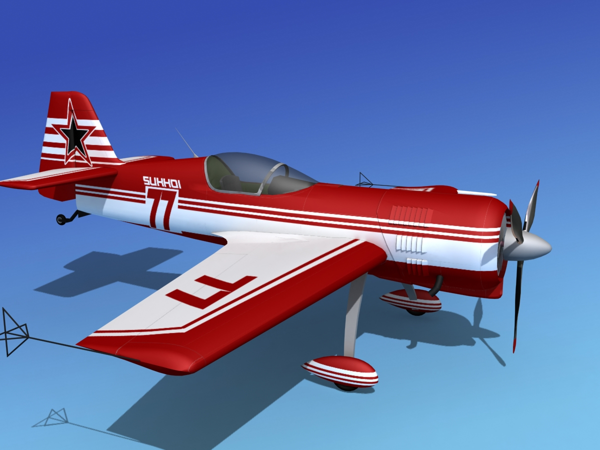 sukhoi su-26 aerobatics 3d max