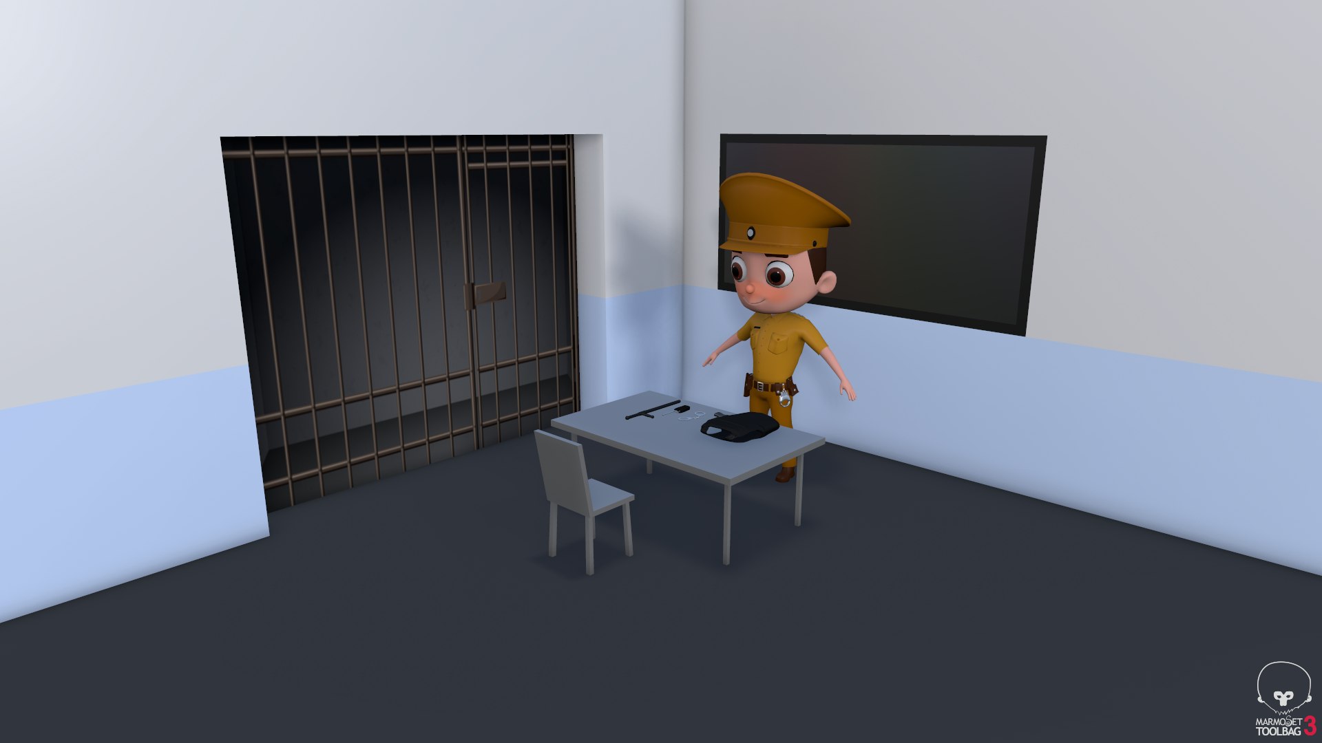 Low Poly Police Character Model - TurboSquid 1812425