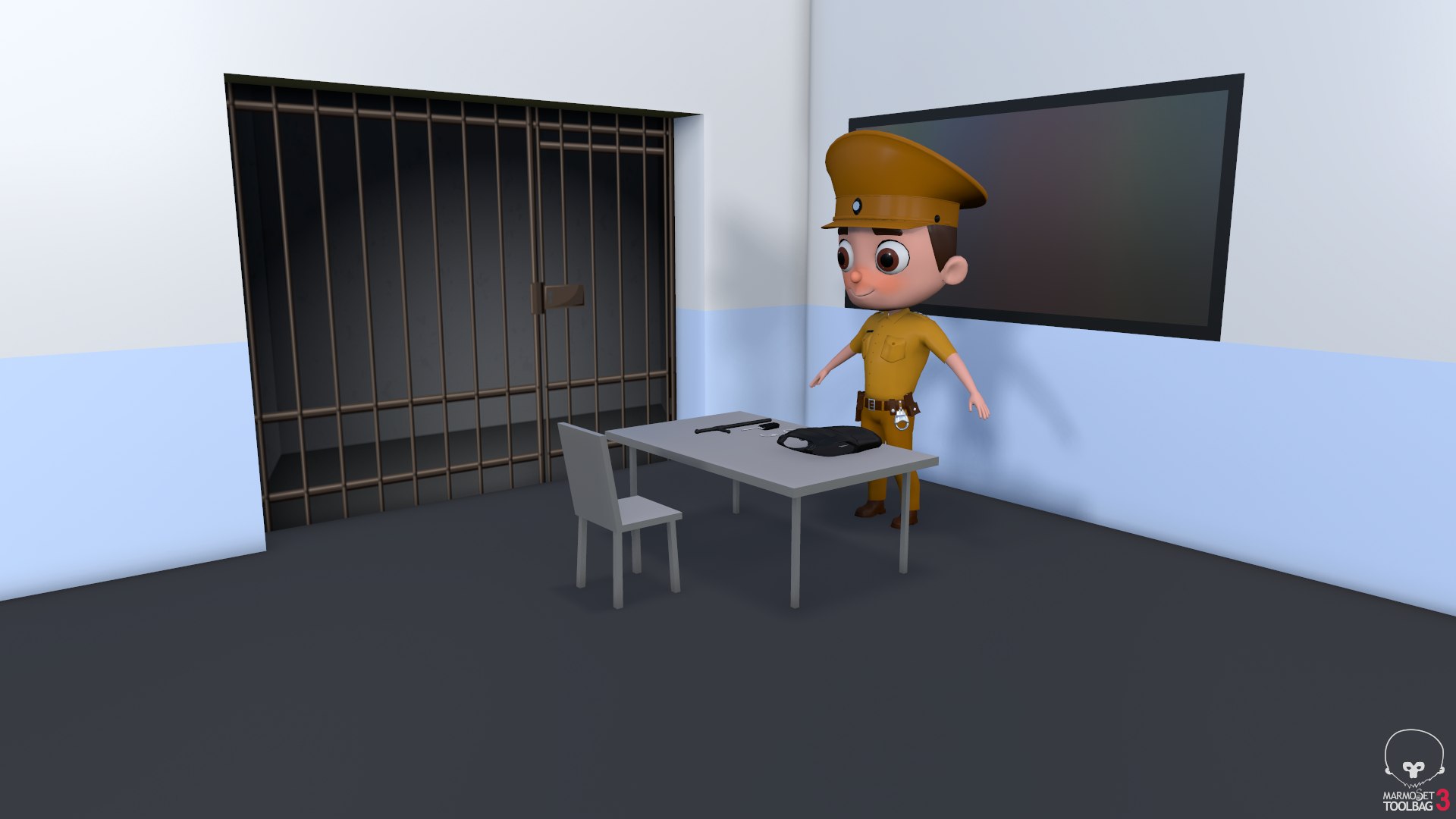 Low Poly Police Character Model - TurboSquid 1812425