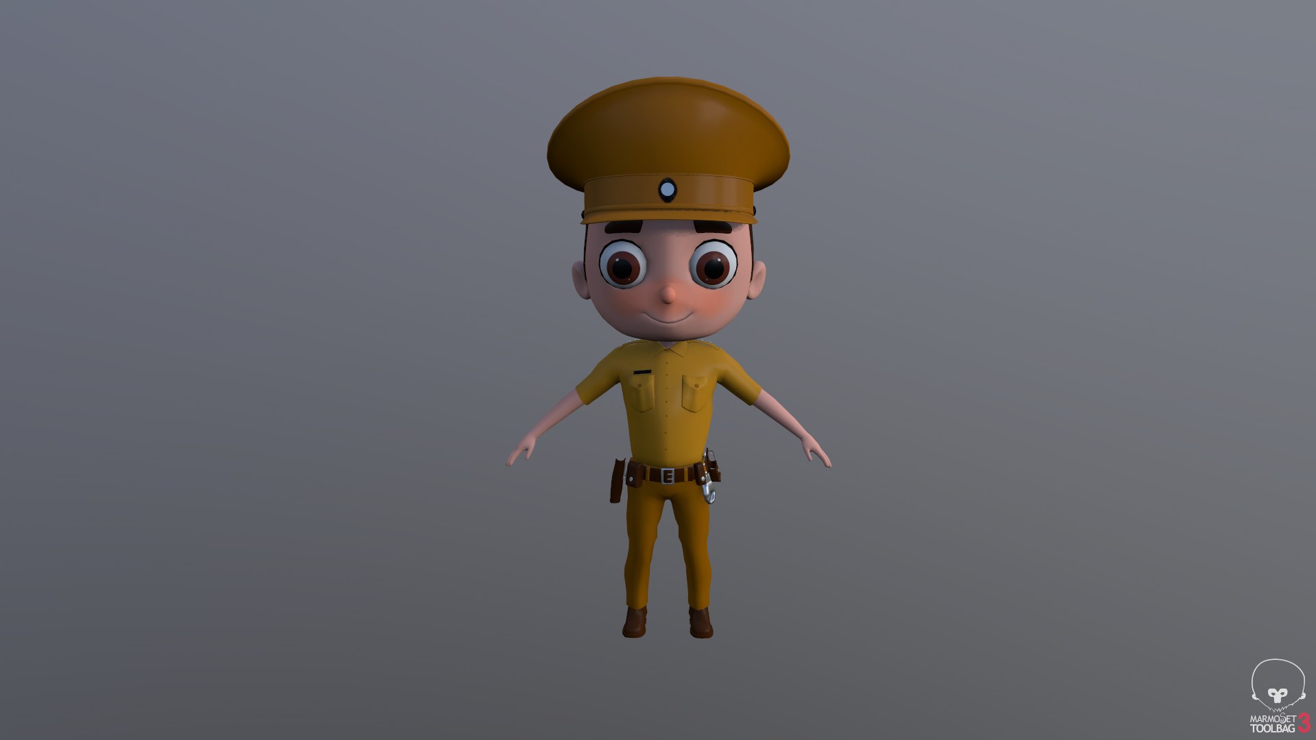 Low Poly Police Character Model - TurboSquid 1812425