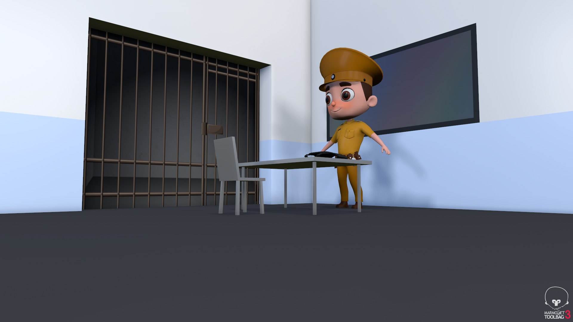 Low Poly Police Character Model - TurboSquid 1812425
