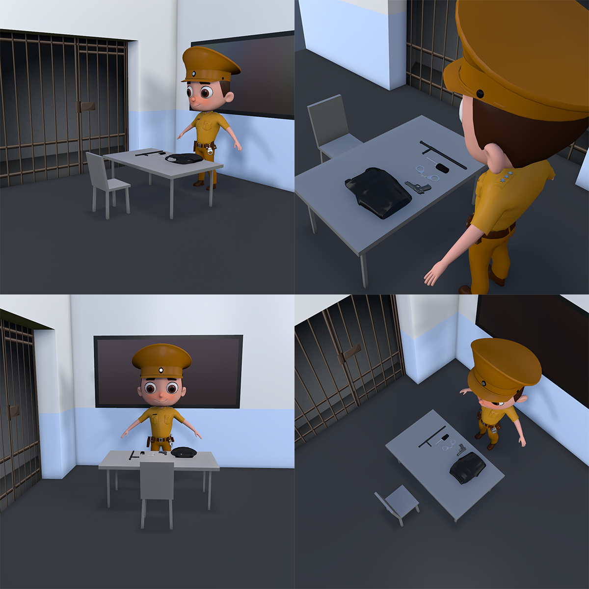 Low Poly Police Character model - TurboSquid 1812425