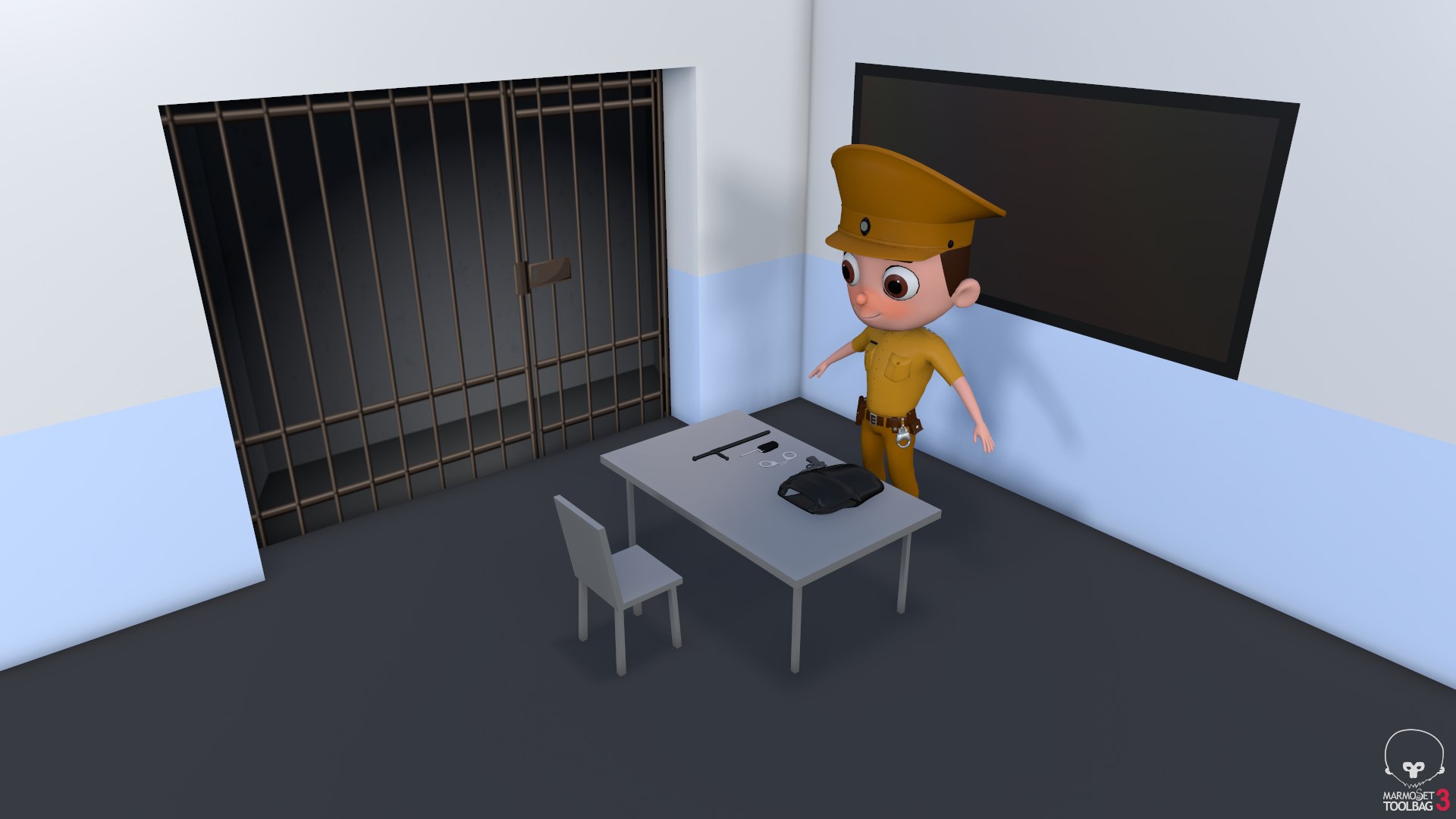 Low Poly Police Character Model - TurboSquid 1812425