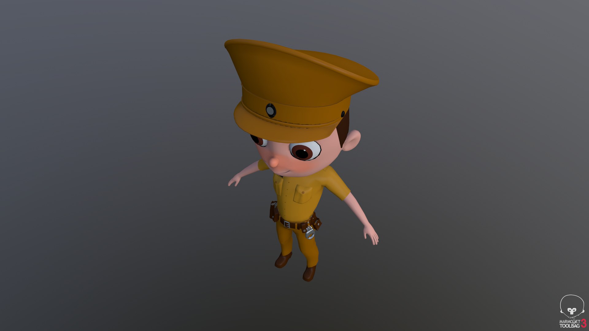 Low Poly Police Character Model - TurboSquid 1812425