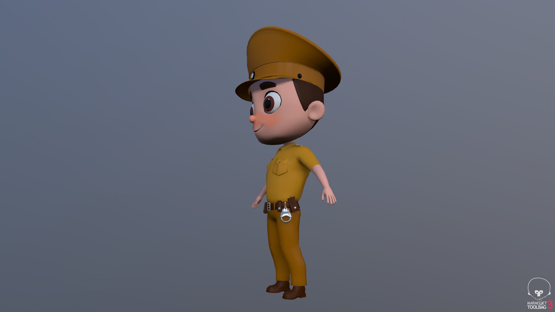 Low Poly Police Character Model - TurboSquid 1812425