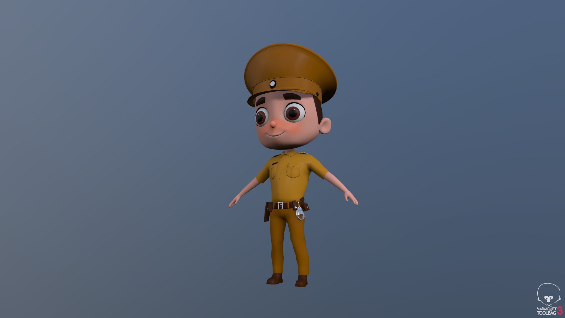 Low Poly Police Character Model - TurboSquid 1812425