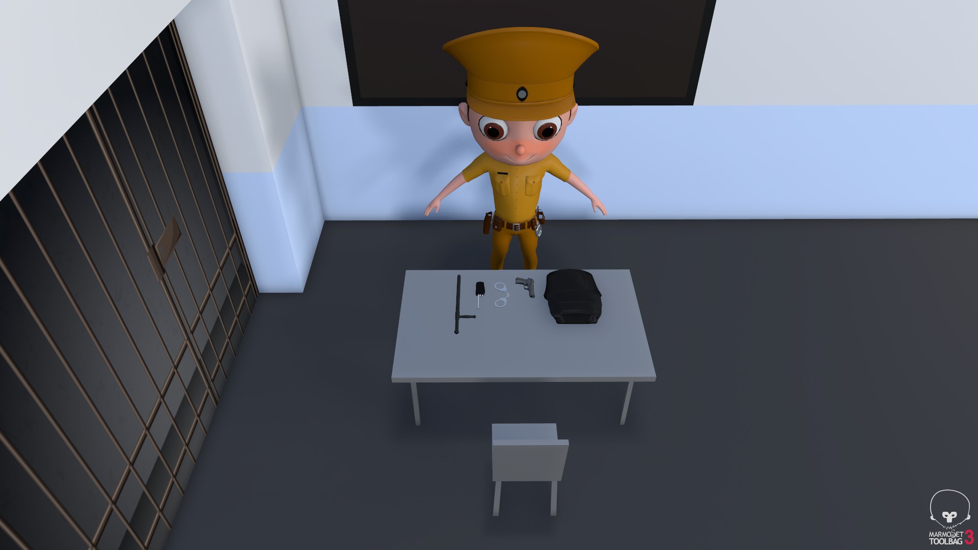 Low Poly Police Character Model - TurboSquid 1812425