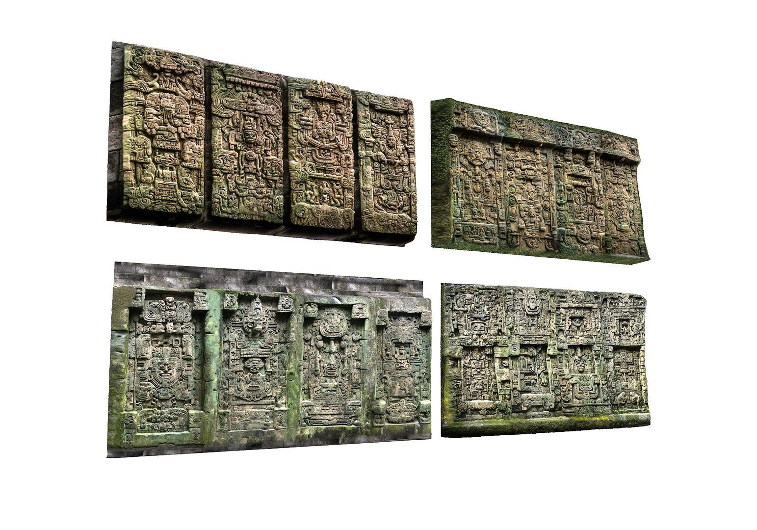 3D Walls Of Ancient Mayan Architecture Pack 9 Model - TurboSquid 2066574
