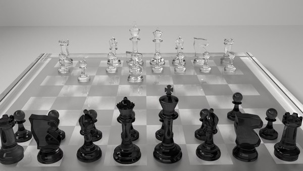 3D glass chess board - TurboSquid 1430596