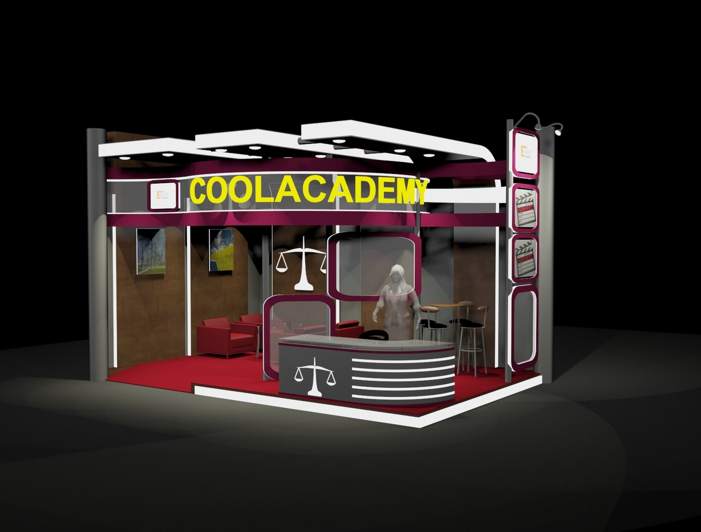 3D 4x6 Exhibition Booth - TurboSquid 1433776