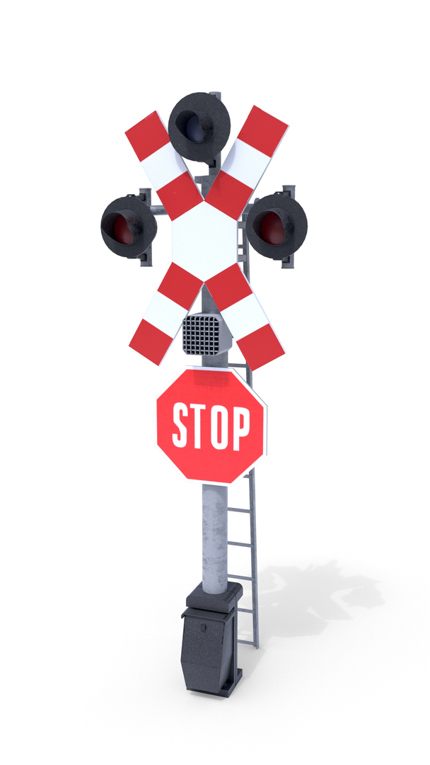 3D Model Pack Rail Crossing Traffic Light - TurboSquid 1481929