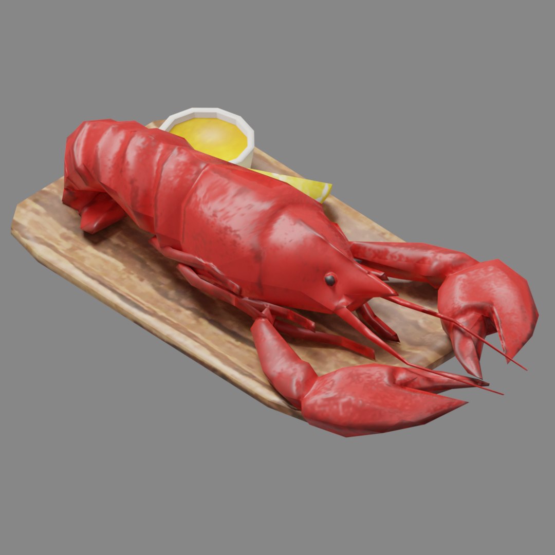 Lobster Food Seafood 3D Model - TurboSquid 1422440