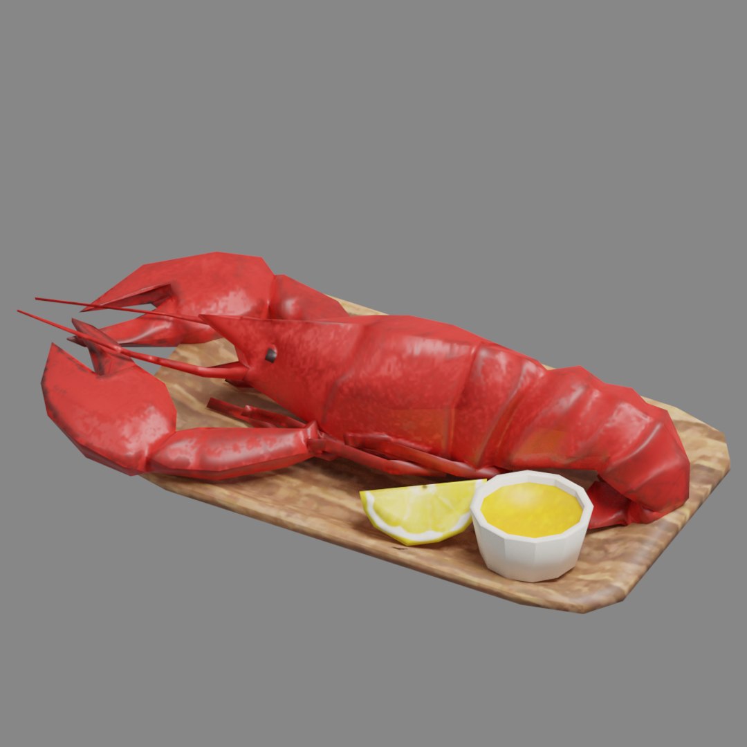 Lobster Food Seafood 3D Model - TurboSquid 1422440