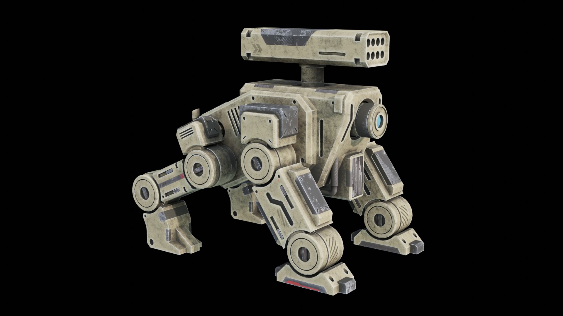 3D Rocket Robot Dog Low-poly - TurboSquid 2271883