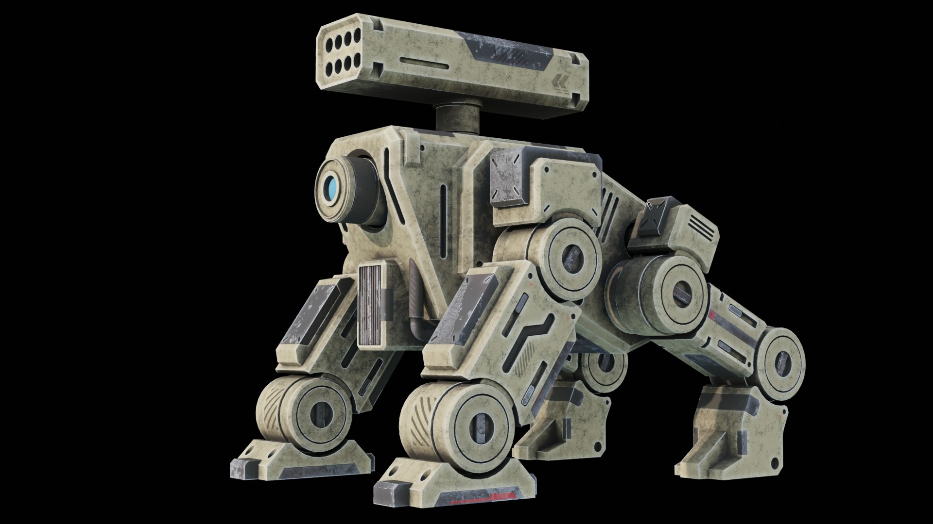 3D Rocket Robot Dog Low-poly - TurboSquid 2271883