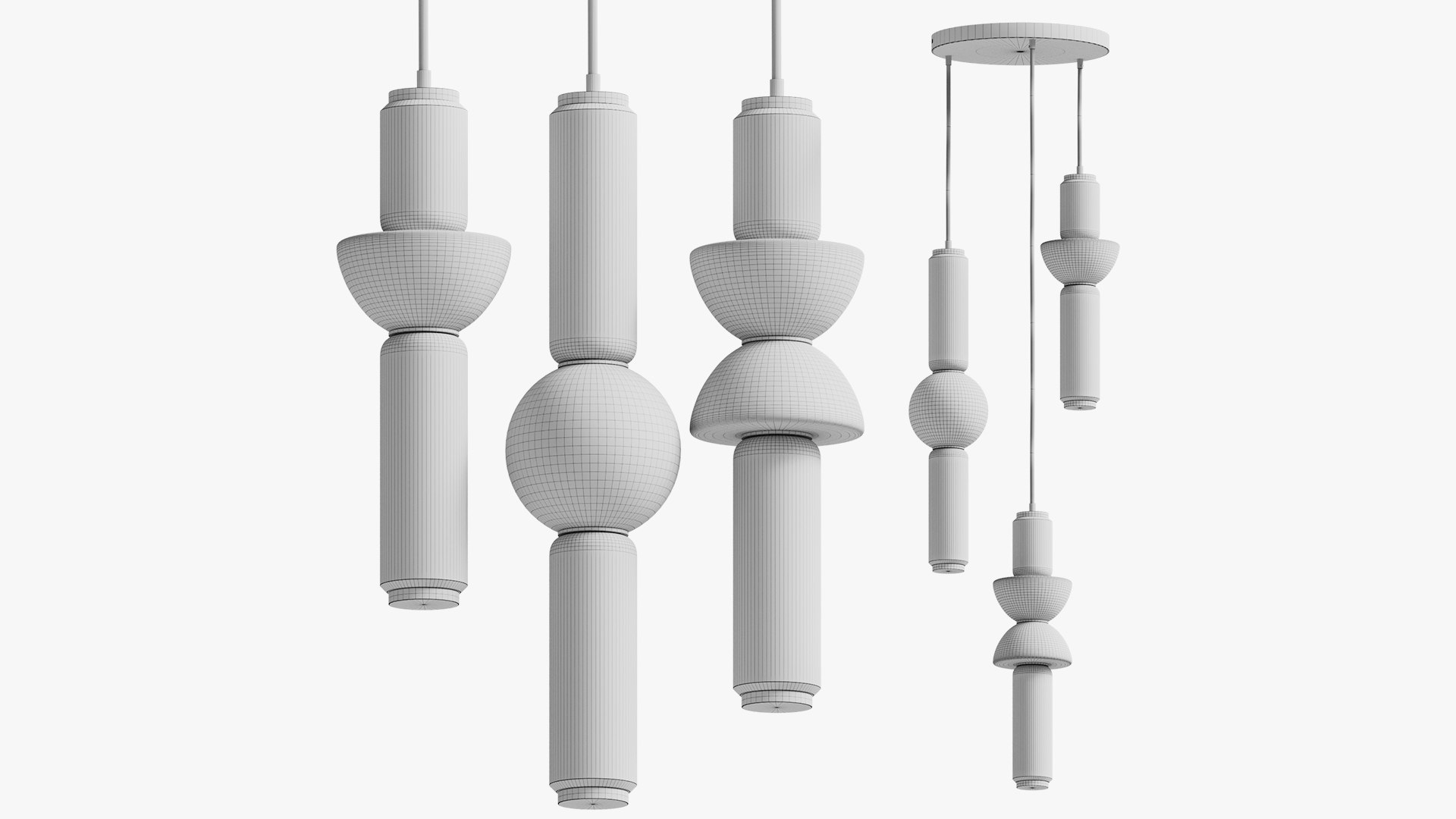 3D Pendant Lamp Prank Italux Bruni - TurboSquid 2363488