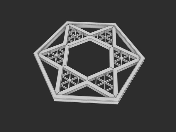 Star david hexagon 3D model - TurboSquid 1429596