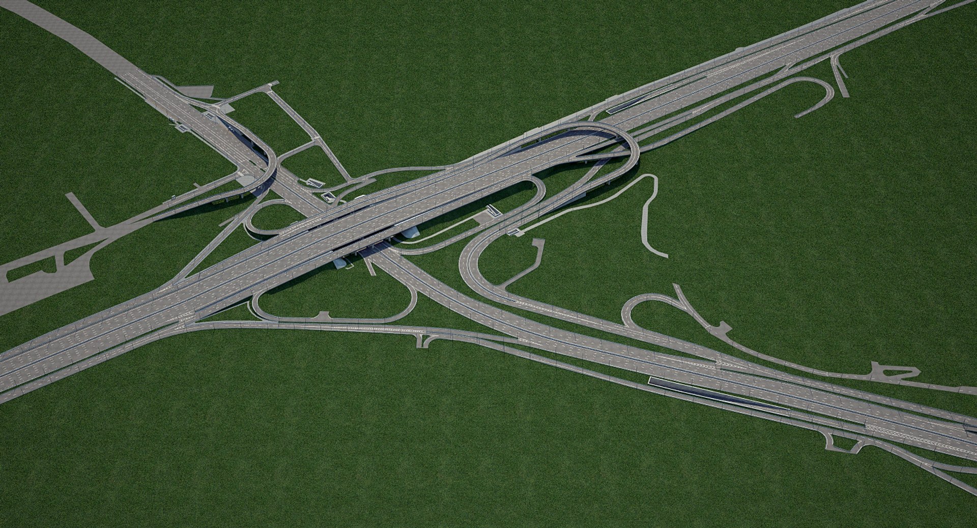 3D Highway Road Junction | 1144369 | TurboSquid