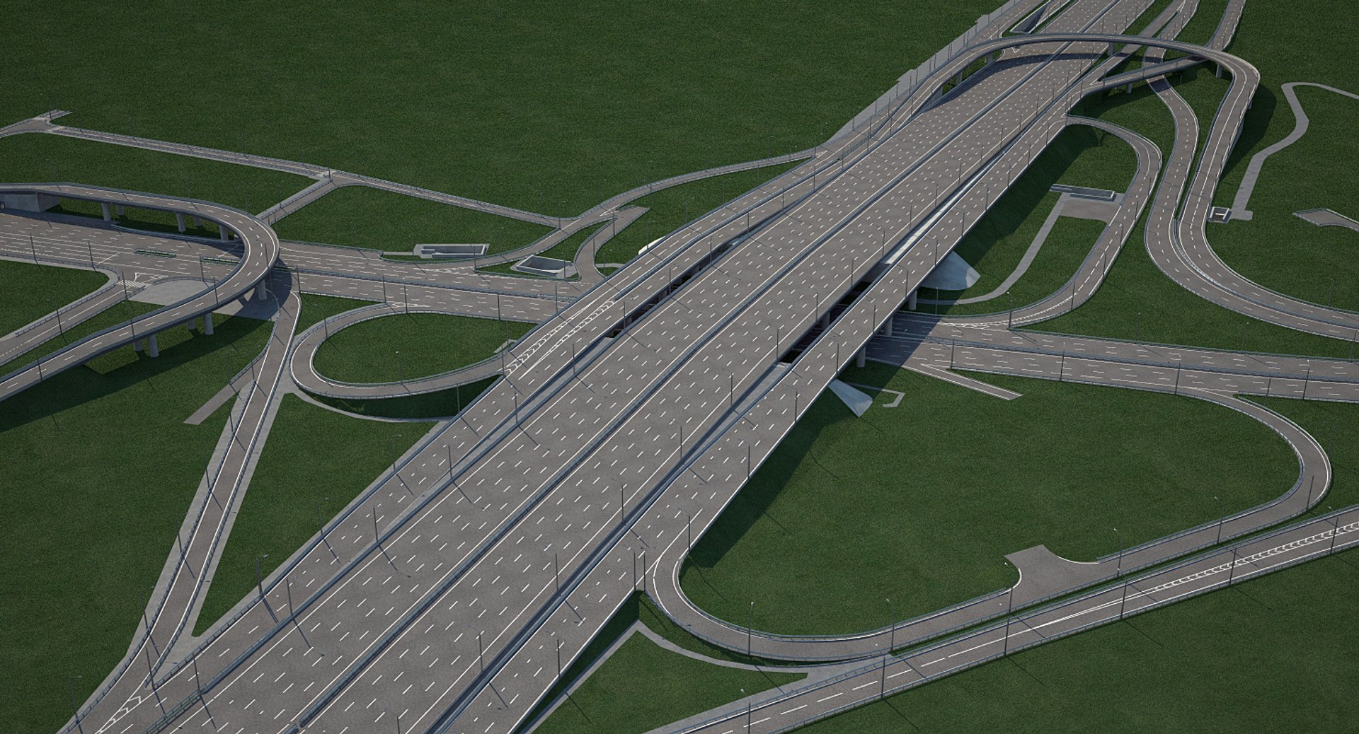3D Highway Road Junction | 1144369 | TurboSquid