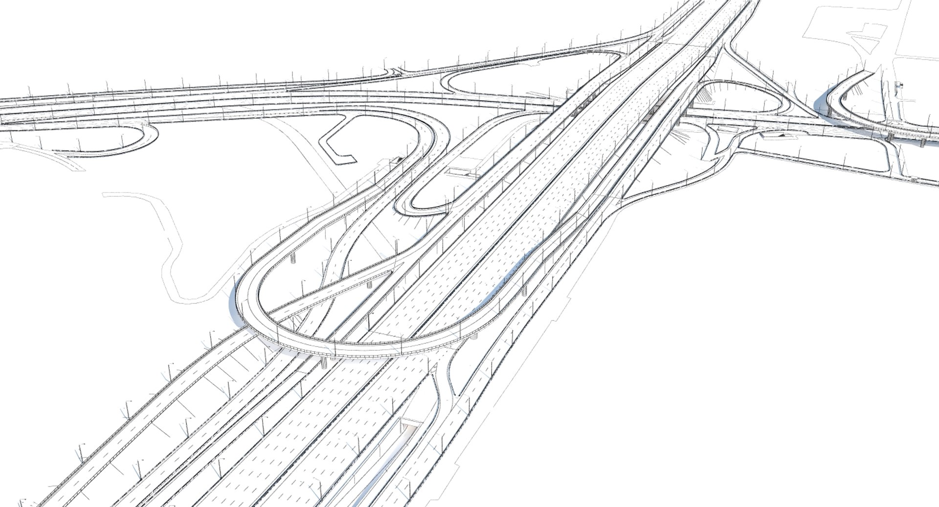 3D Highway Road Junction | 1144369 | TurboSquid