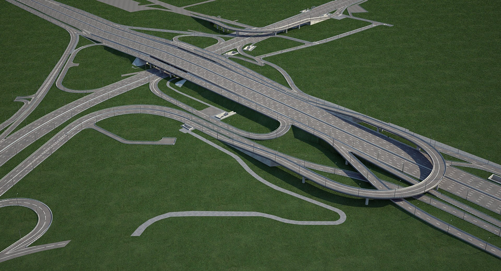 3D Highway Road Junction | 1144369 | TurboSquid