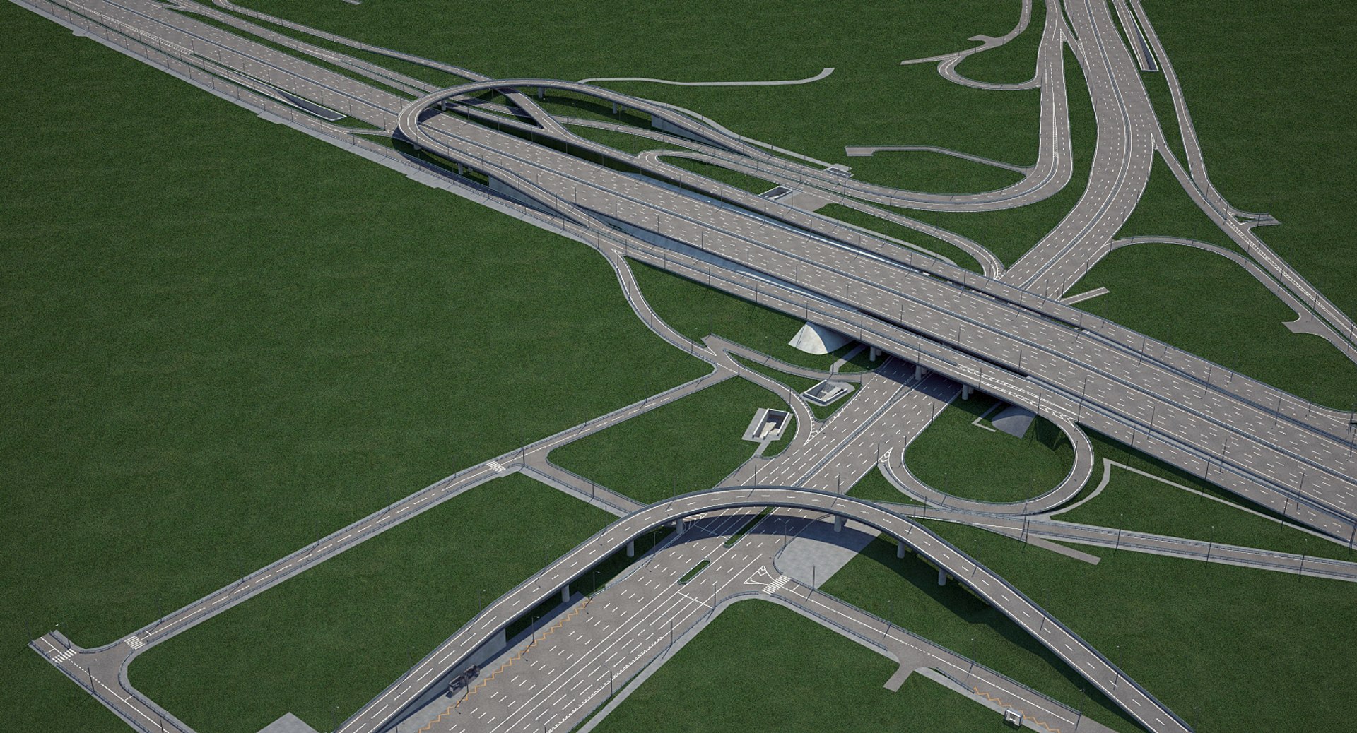 3D Highway Road Junction | 1144369 | TurboSquid