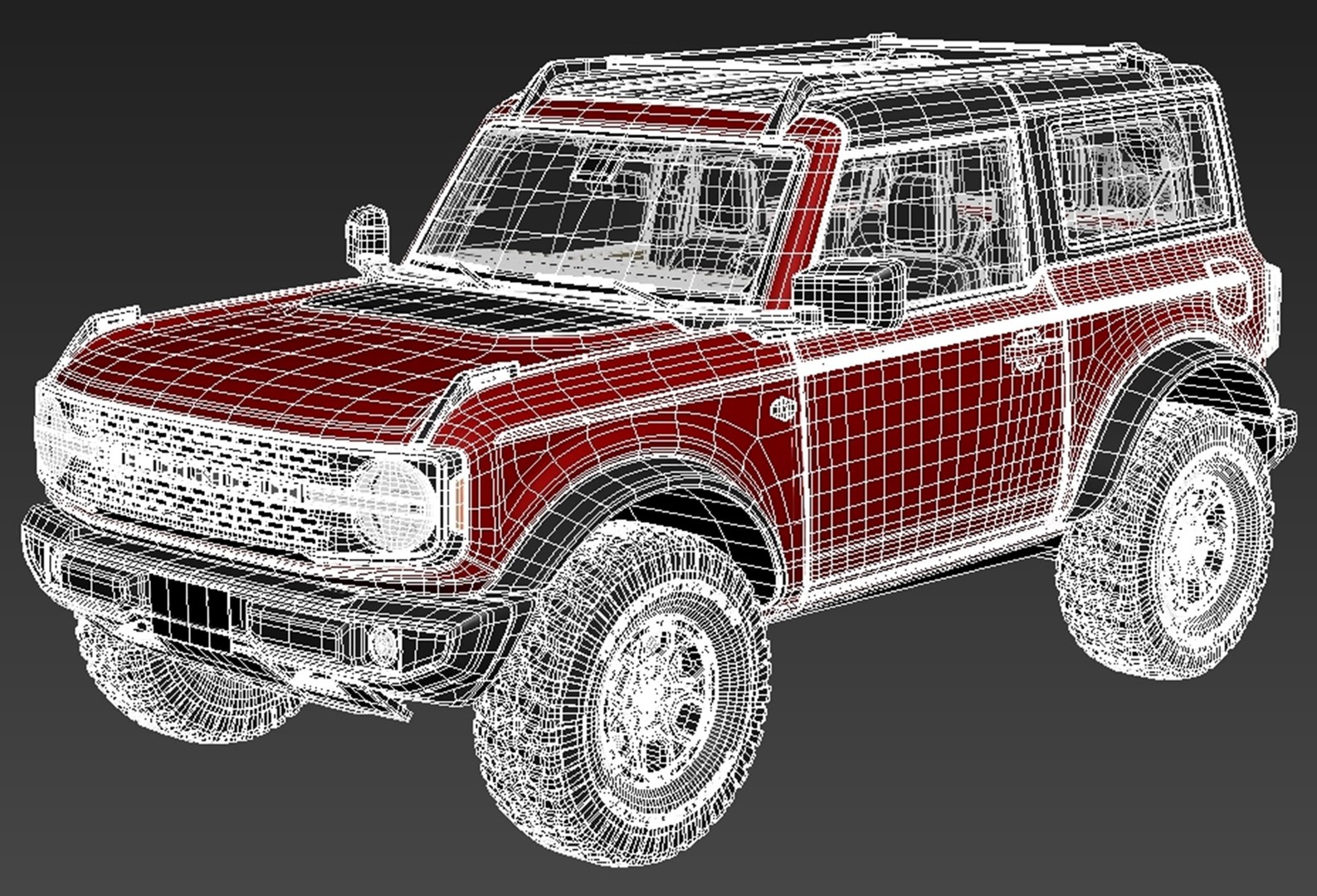 3D Model Ford Bronco Wildtrak 2-door 2021 - TurboSquid 2222010