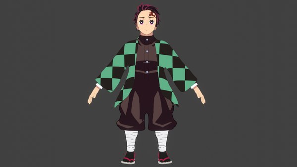 modelo 3d Asesino de demonios Tanjiro Kamado - TurboSquid 2112403