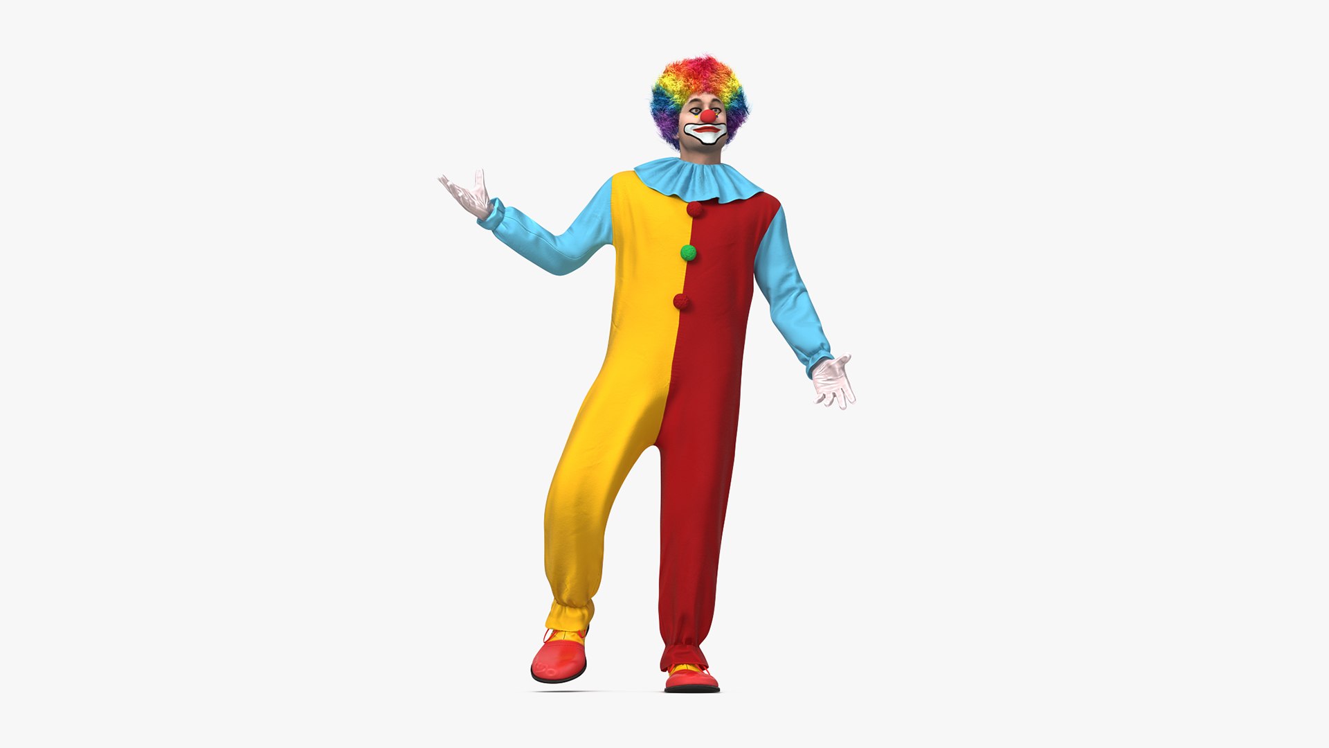 Funny clown costume standing 3D model - TurboSquid 1603207