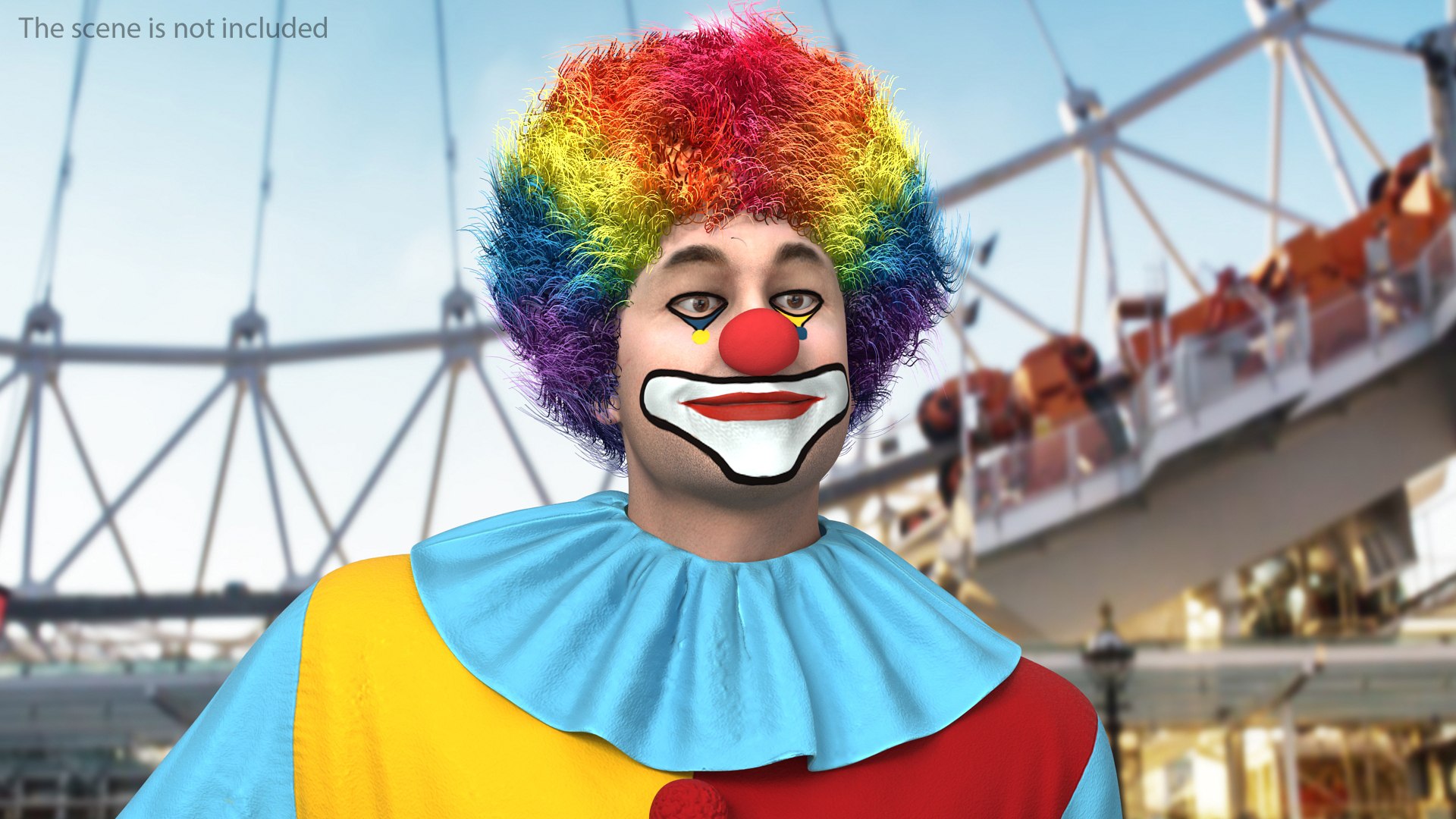 Funny Clown Costume Standing 3D Model - TurboSquid 1603207